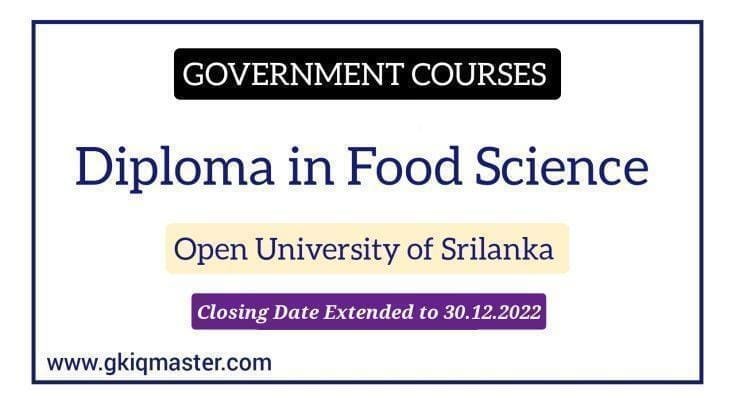 Diploma in Food Science - MASTER