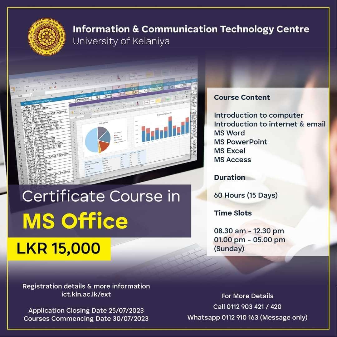 Certificate Courses - University of Kelaniya - MASTER