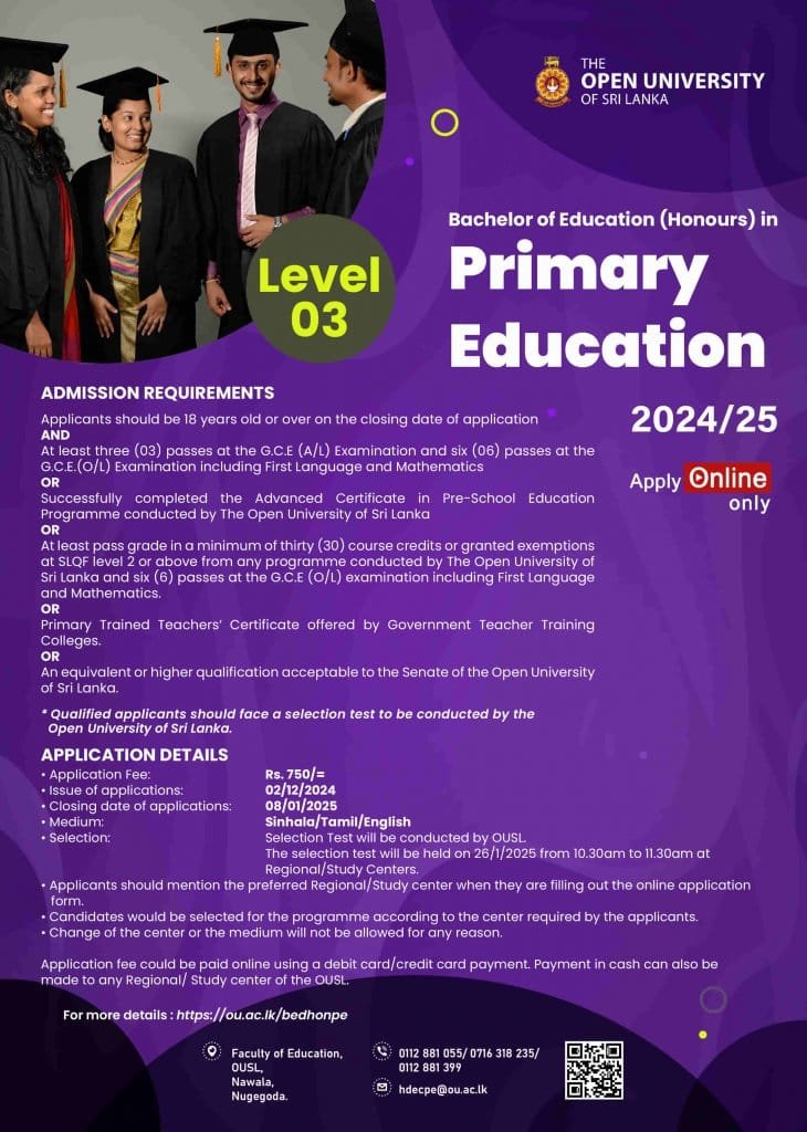 Bachelor of Education (Honours) in Primary Education Degree Programme ...
