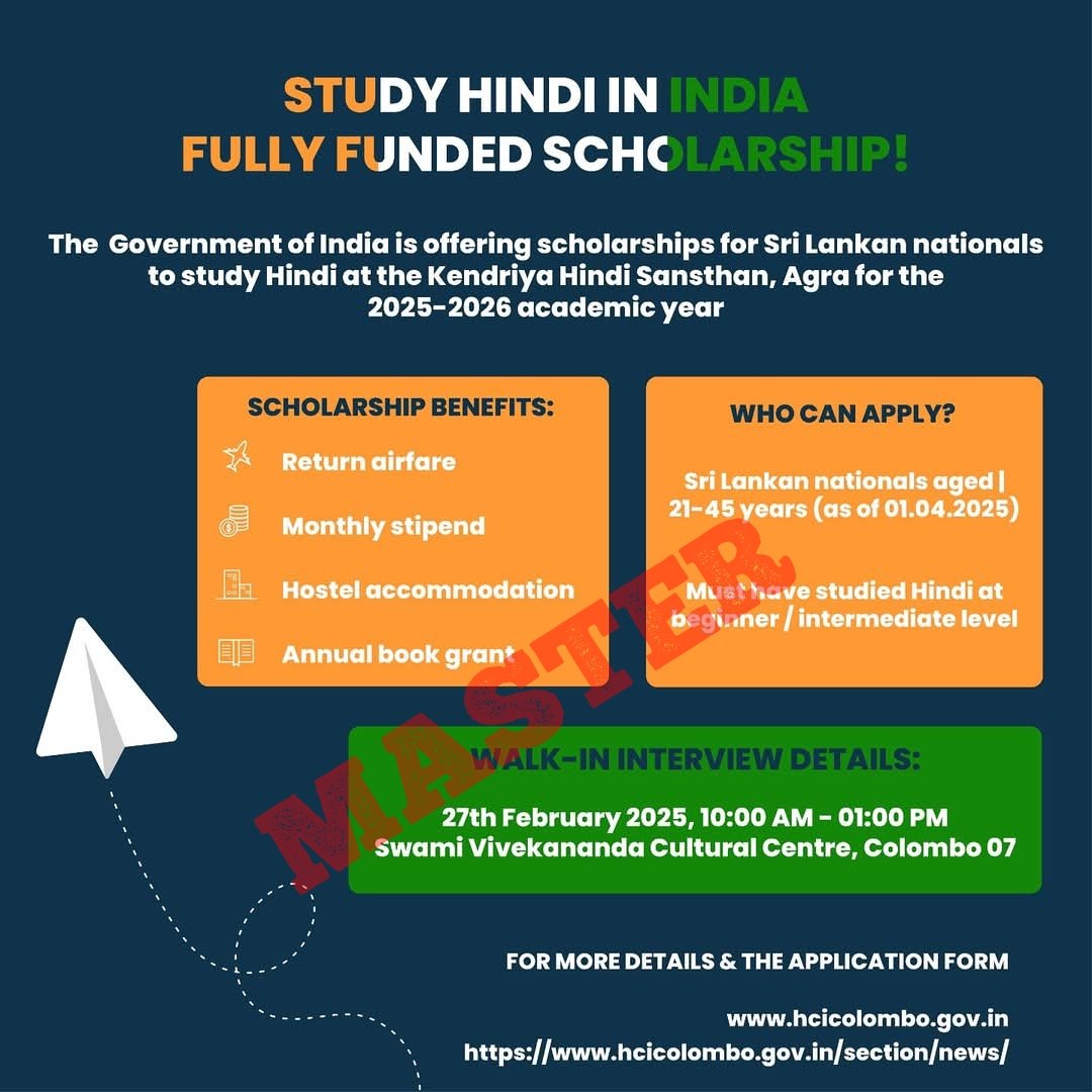 Fully Funded Scholarship For Studying Hindi In India 2025 2026 Tamil