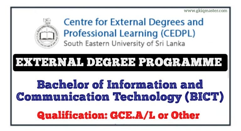 Bachelor of Information and Communication Technology (BICT) External ...